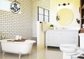 white small bathroom tiles