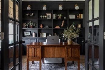 dark study room design